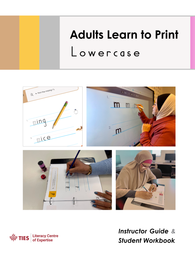 Adults Learn to Print Lowercase Letters – Literacy Centre of Expertise