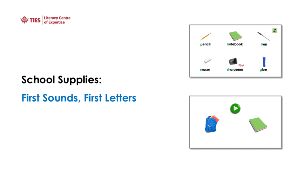 Using School Supplies - TIES